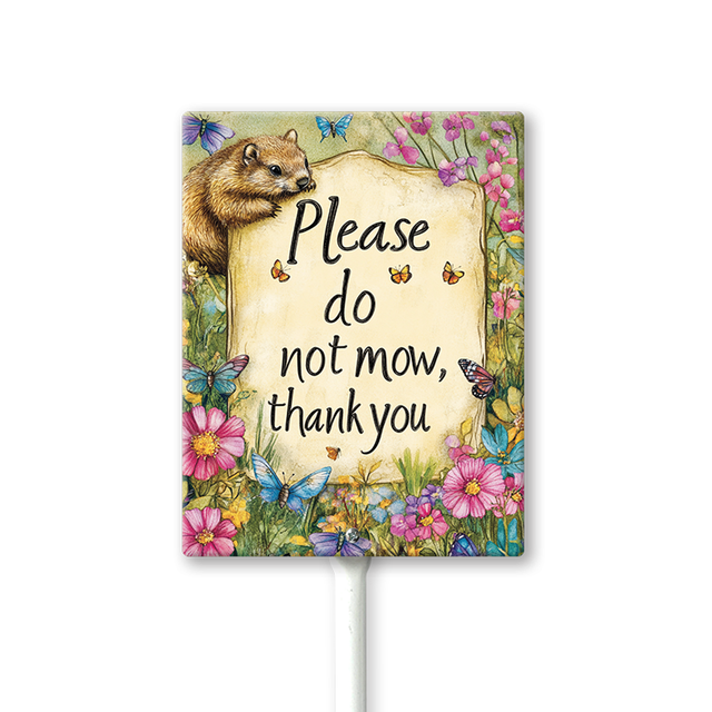 Eveokoki Please Do Not Mow Sign For Yard With Stake, Wildflowers Yard ...