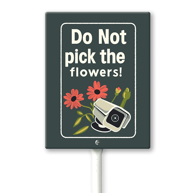 Eveokoki Please Do Not Pick The Flowers Sign with Stake Metal Yard Sign ...