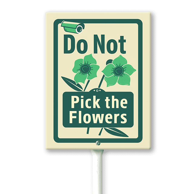 Eveokoki Please Do Not Pick The Flowers Sign with Stake Metal Yard Sign ...