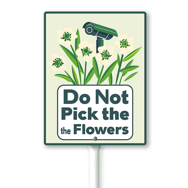 Eveokoki Please Do Not Pick The Flowers Sign with Stake Metal Yard Sign ...