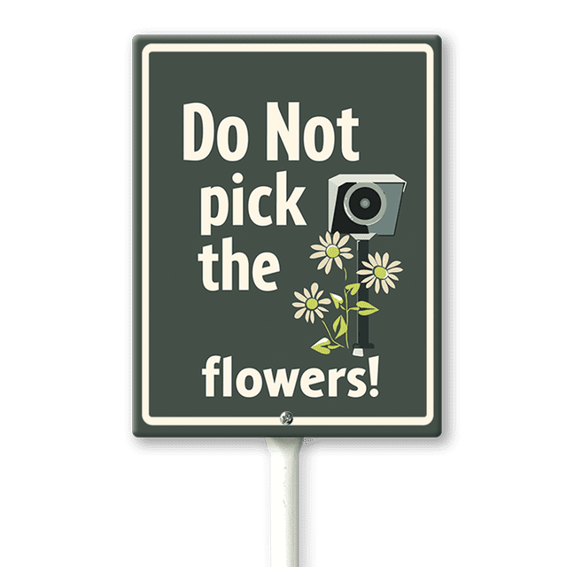 Eveokoki Please Do Not Pick The Flowers Sign with Stake Metal Yard Sign ...