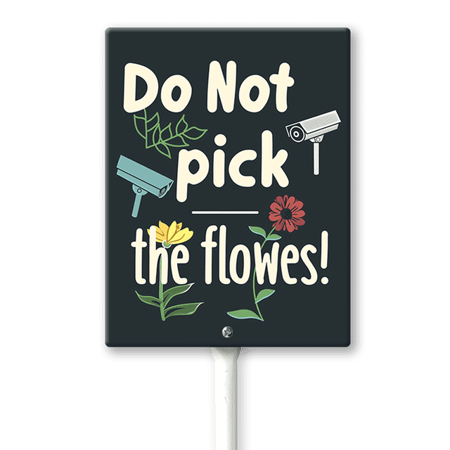 Eveokoki Please Do Not Pick The Flowers Sign with Stake Metal Yard Sign ...