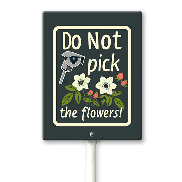 Eveokoki Please Do Not Pick The Flowers Sign with Stake Metal Yard Sign ...
