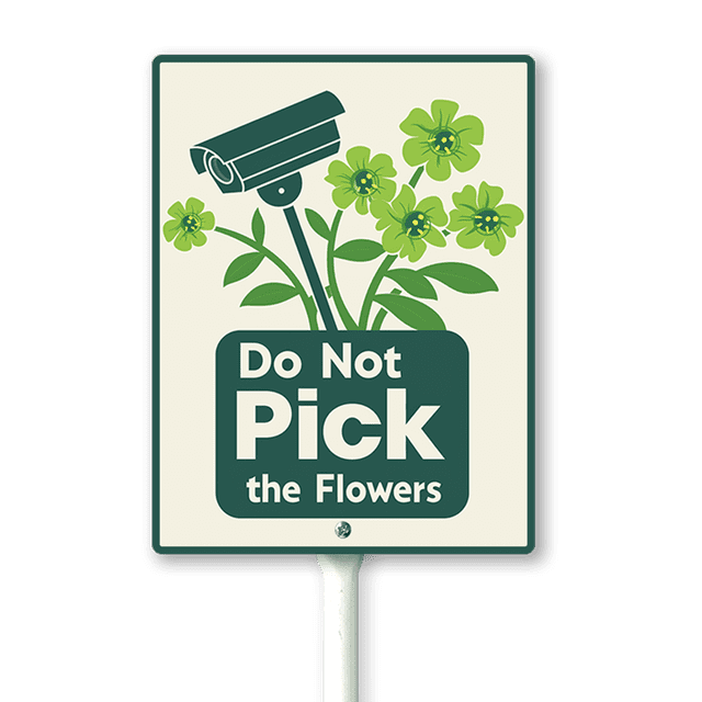 Eveokoki Please Do Not Pick The Flowers Sign with Stake Metal Yard Sign ...