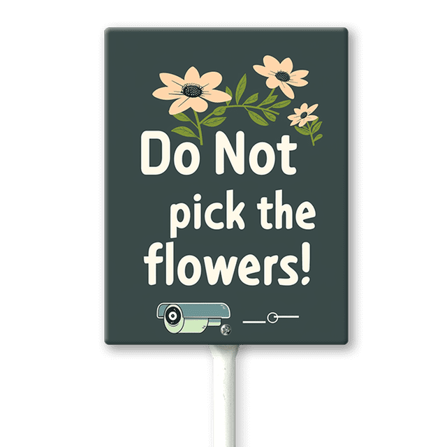 Eveokoki Please Do Not Pick The Flowers Sign with Stake Metal Yard Sign ...