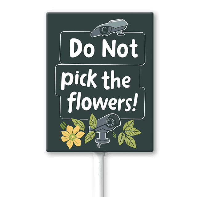 Eveokoki Please Do Not Pick The Flowers Sign with Stake Metal Yard Sign ...