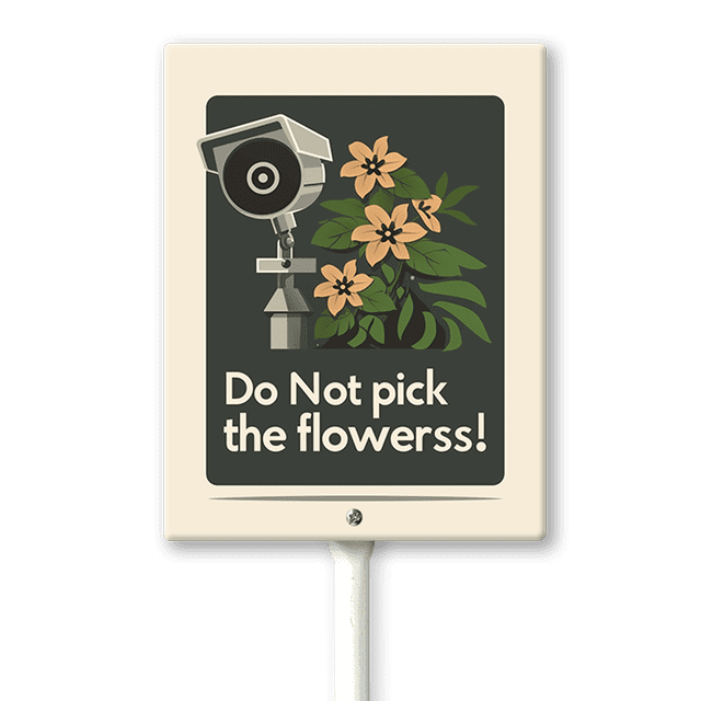 Eveokoki Please Do Not Pick The Flowers Sign with Stake Metal Yard Sign ...