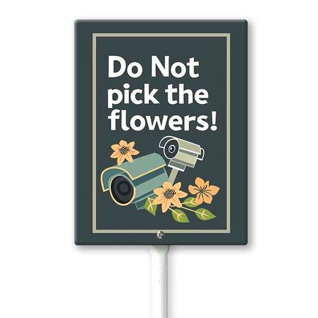 Eveokoki Please Do Not Pick The Flowers Sign with Stake Metal Yard Sign ...