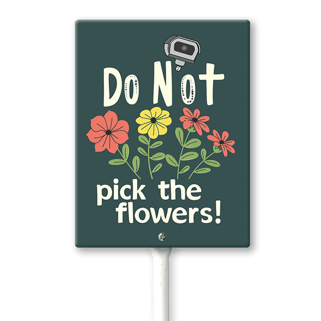Eveokoki Please Do Not Pick The Flowers Sign with Stake Metal Yard Sign ...