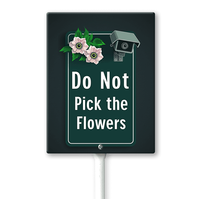 Eveokoki Please Do Not Pick The Flowers Sign with Stake Metal Yard Sign ...