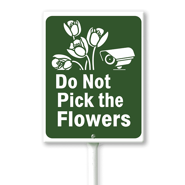Eveokoki Please Do Not Pick The Flowers Sign with Stake Metal Yard Sign ...