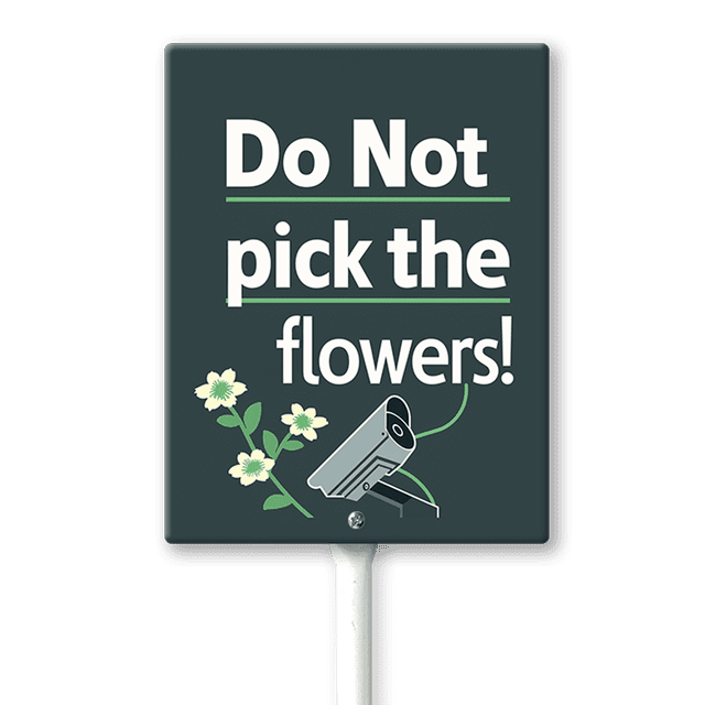 Eveokoki Please Do Not Pick The Flowers Sign with Stake Metal Yard Sign ...