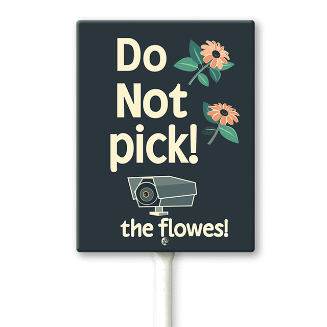 Eveokoki Please Do Not Pick The Flowers Sign with Stake Metal Yard Sign ...