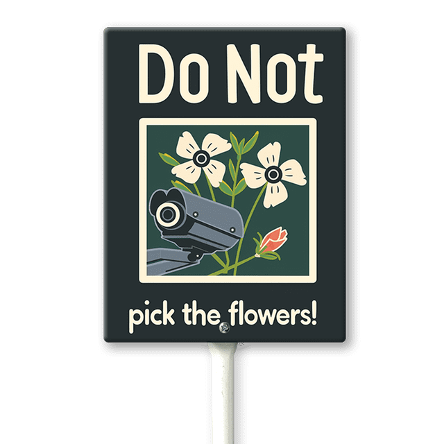 Eveokoki Please Do Not Pick The Flowers Sign with Stake Metal Yard Sign ...