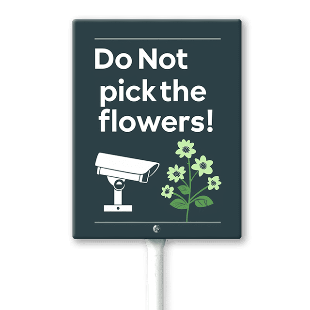 Eveokoki Please Do Not Pick The Flowers Sign with Stake Metal Yard Sign ...