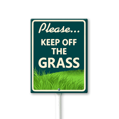 Eveokoki Please Do Not Drive Or Park Yard Sign with Metal Stakes ...