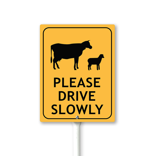 Eveokoki Please Drive Slowly Sign With Stake For Neighborhoods Garden ...