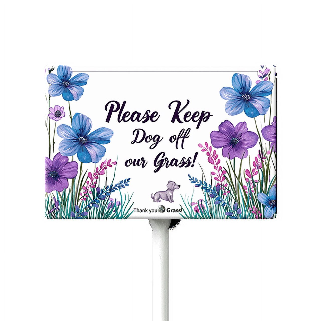 Eveokoki Please Keep Dog Off Our Grass Sign, 12" x8" Stay Off Grass ...