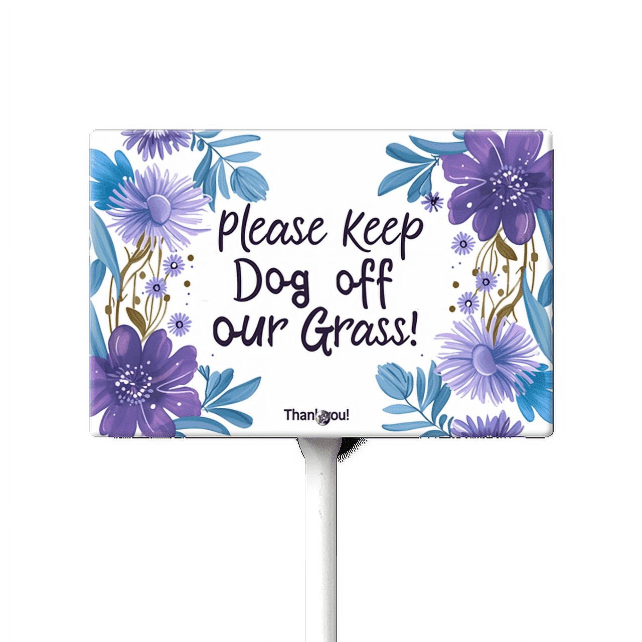 Eveokoki Please Keep Dog Off Our Grass! Sign, 12" x8" Stay Off Grass ...