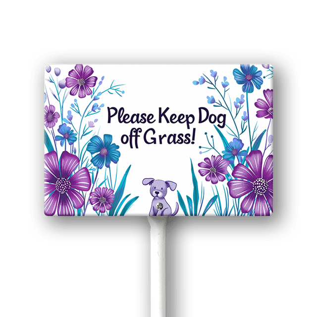 Eveokoki Please Keep Dog Off Grass! Sign, 12" x8" Stay Off Grass ...