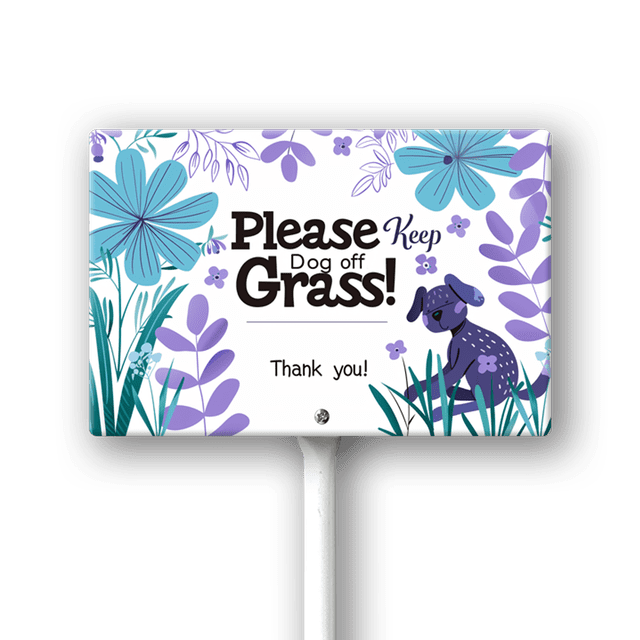 Eveokoki Please Keep Dog Off Our Grass! Thank You! Sign, 12" x8" Stay ...