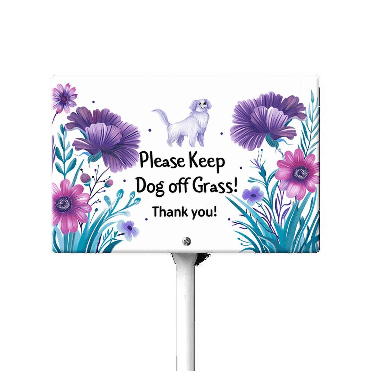 Eveokoki Please Keep Dog Off Grass Sign, 12" x8" Stay Off Grass ...