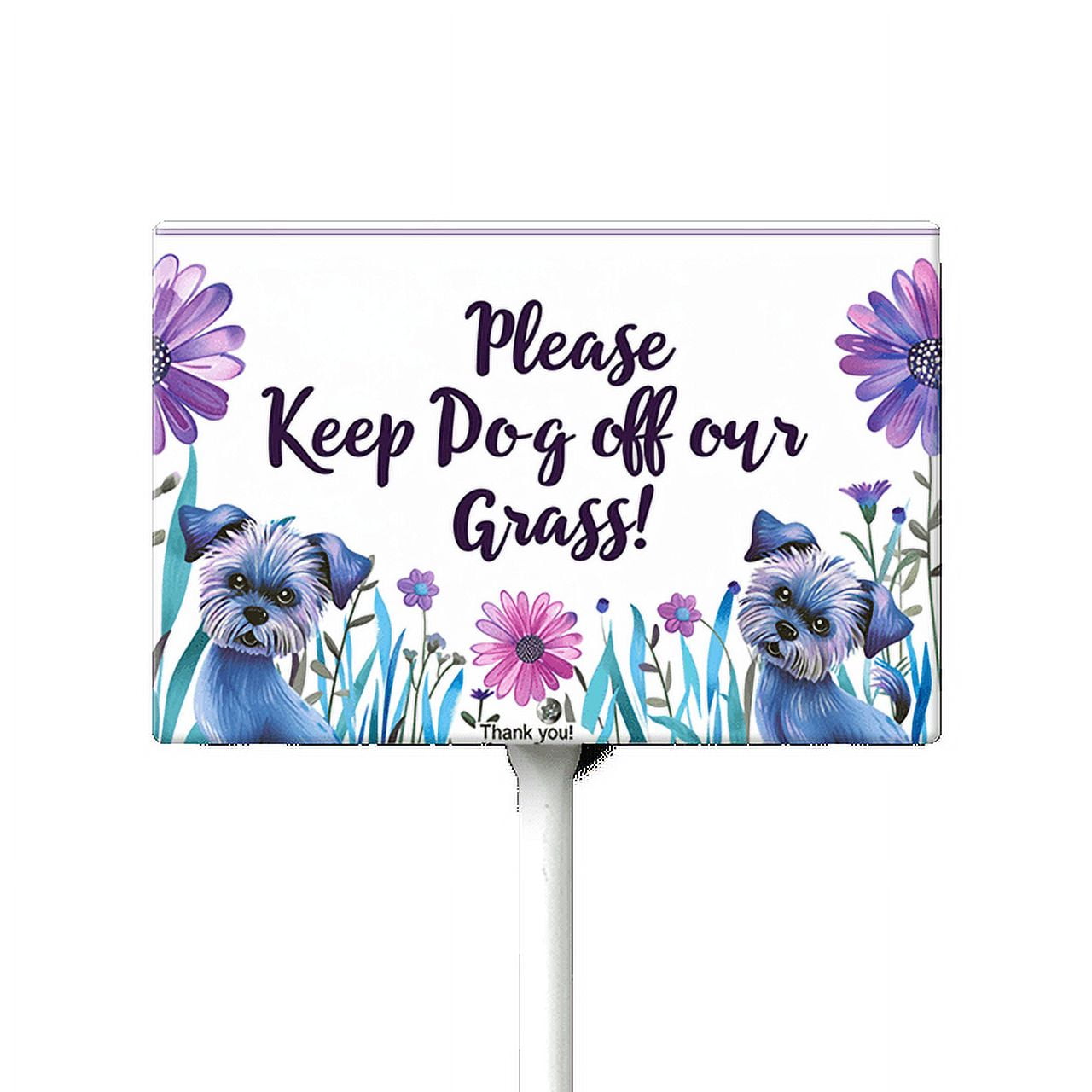 Eveokoki Please Keep Dog Off Our Grass Sign, 12" x8" Stay Off Grass ...