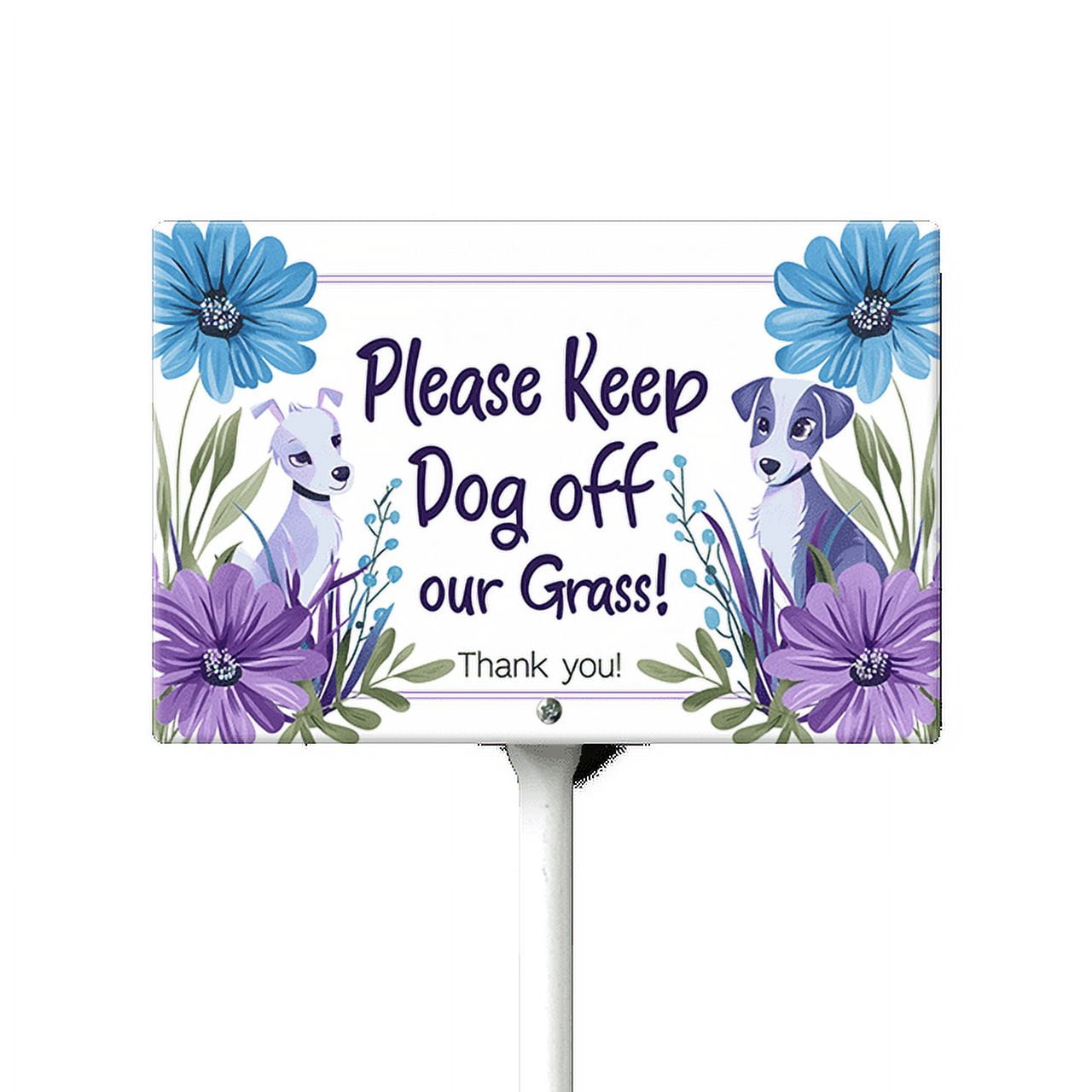 Eveokoki Please Keep Dog Off Our Grass Sign, 12" x8" Stay Off Grass ...