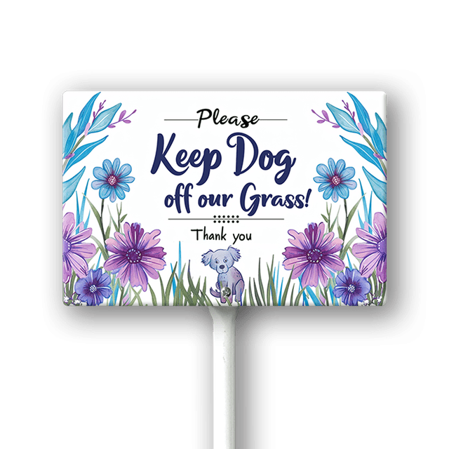 Eveokoki Please Keep Dogs Off Our Grass Sign, 12" x8" Stay Off Grass ...