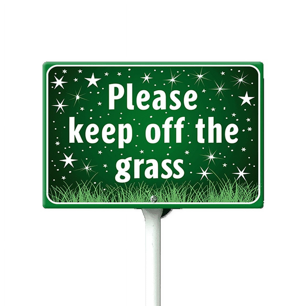 Eveokoki Please Keep Off The Grass Sign 12" x 8" Stay Off Grass Yard ...
