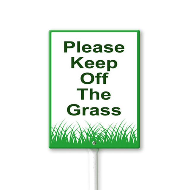 Eveokoki Please Keep Off The Grass Yard Sign with Stakes 4.6x6in ...