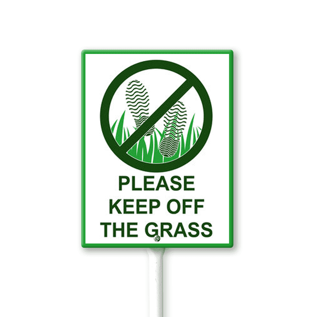Eveokoki Please Keep Off The Grass Yard Sign with Stakes 4.6x6in ...