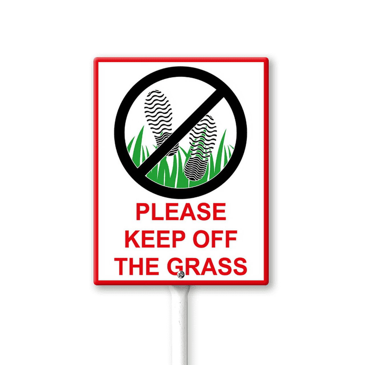 Eveokoki Please Keep Off The Grass Yard Sign with Stakes 7x8.8in ...