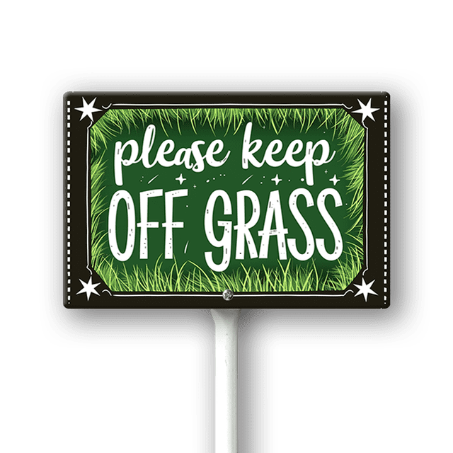 Eveokoki Please Keep Off Grass Sign 12" x 8" Stay Off Grass Yard Sign ...