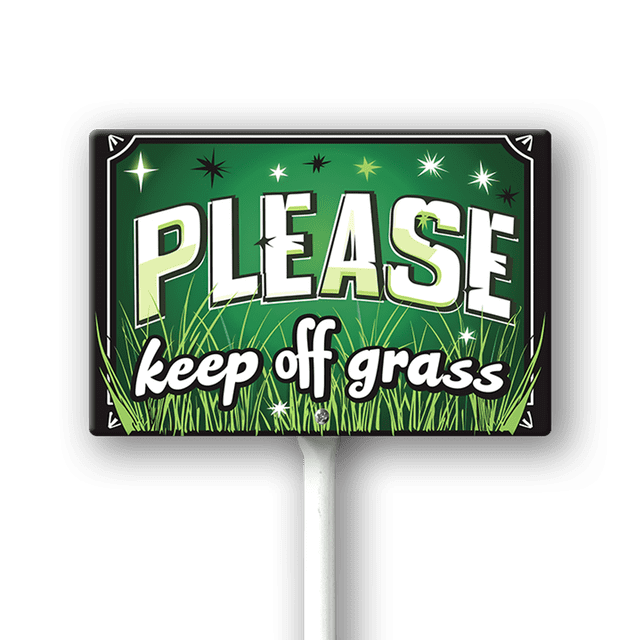 Eveokoki Please Keep Off Grass Sign 12" x 8" Stay Off Grass Yard Sign ...