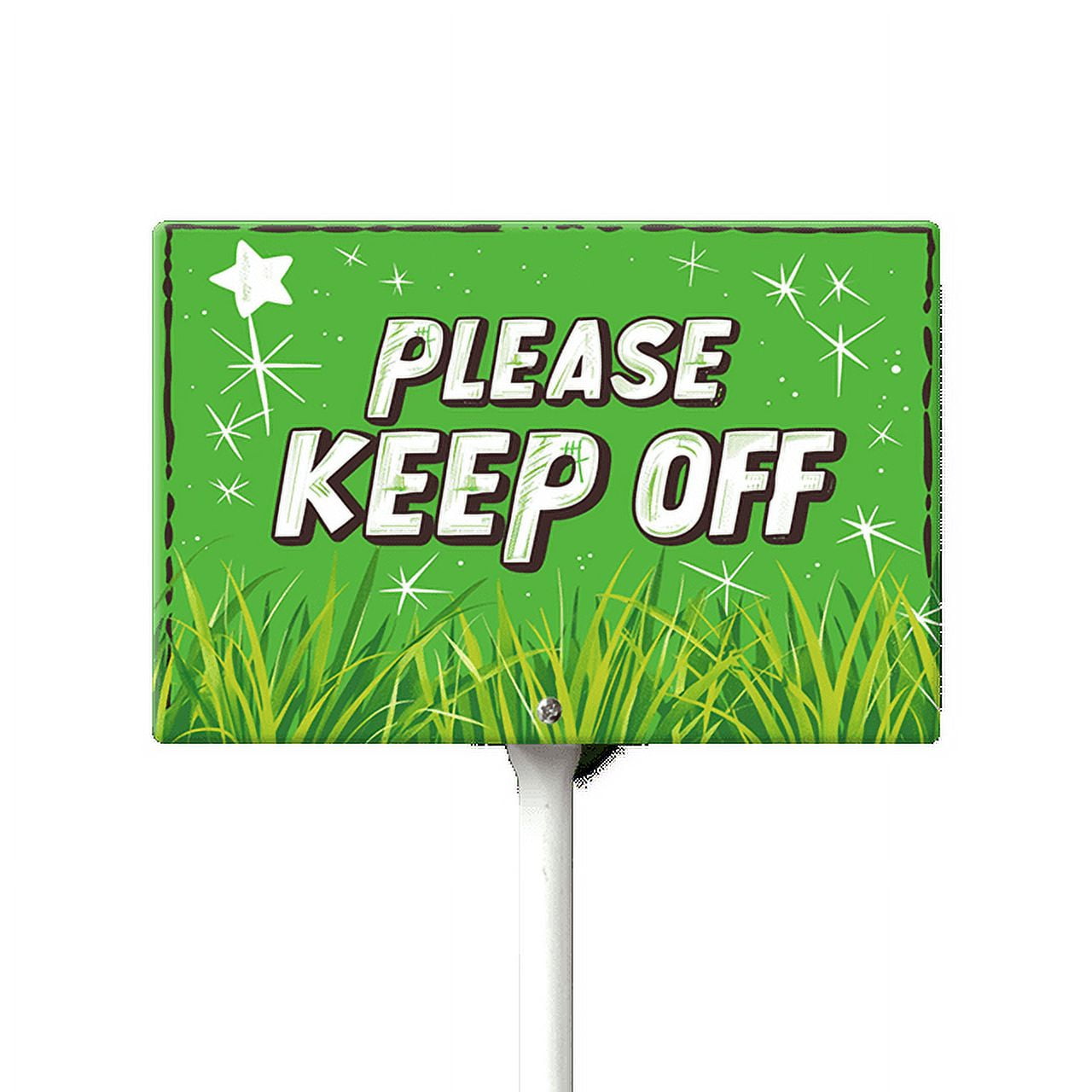 Eveokoki Please Keep Off Grass Sign 12" x 8" Stay Off Grass Yard Sign ...