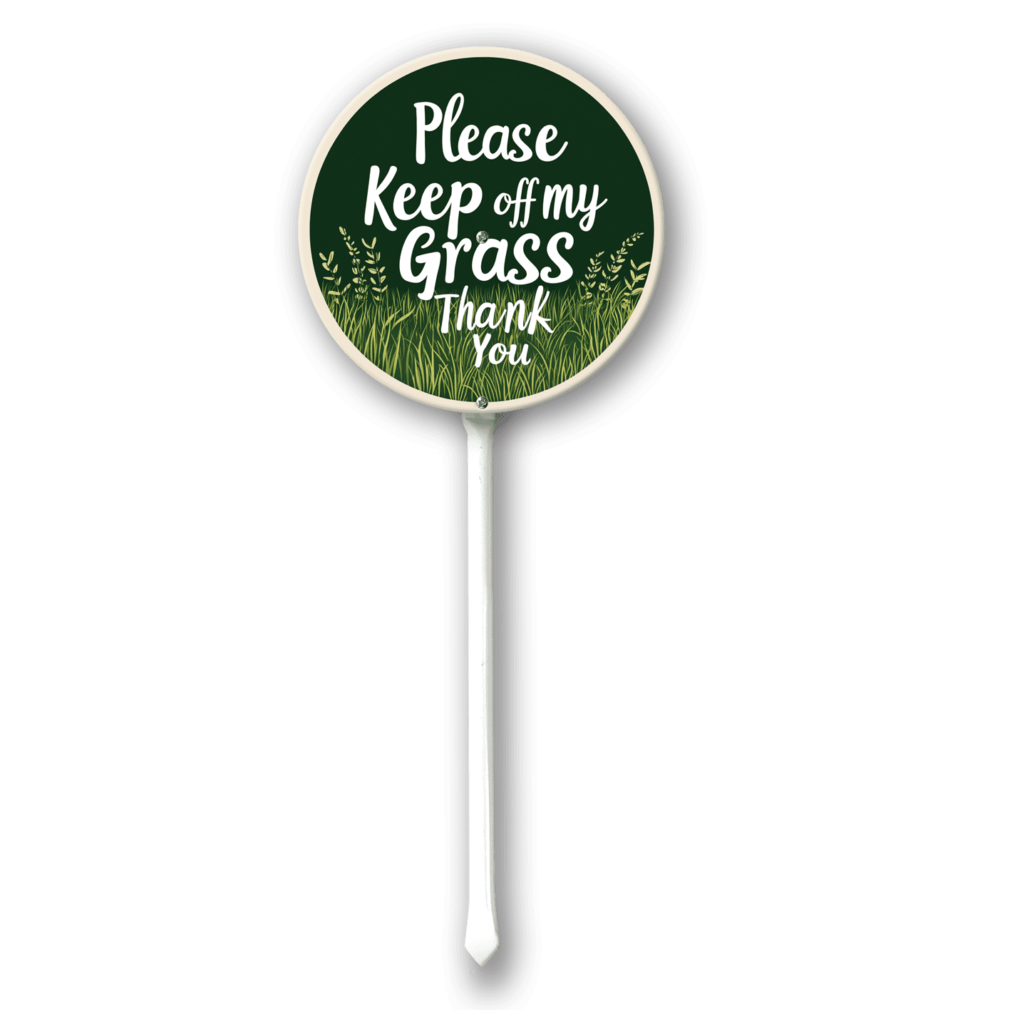 Eveokoki Please Keep Off My Grass Yard Sign Stake, Round Grass Warning ...