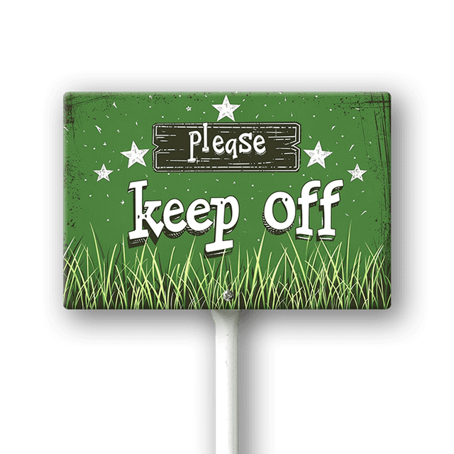 Eveokoki Please Keep Off The Grass Sign 12" x 8" Stay Off Grass Yard ...