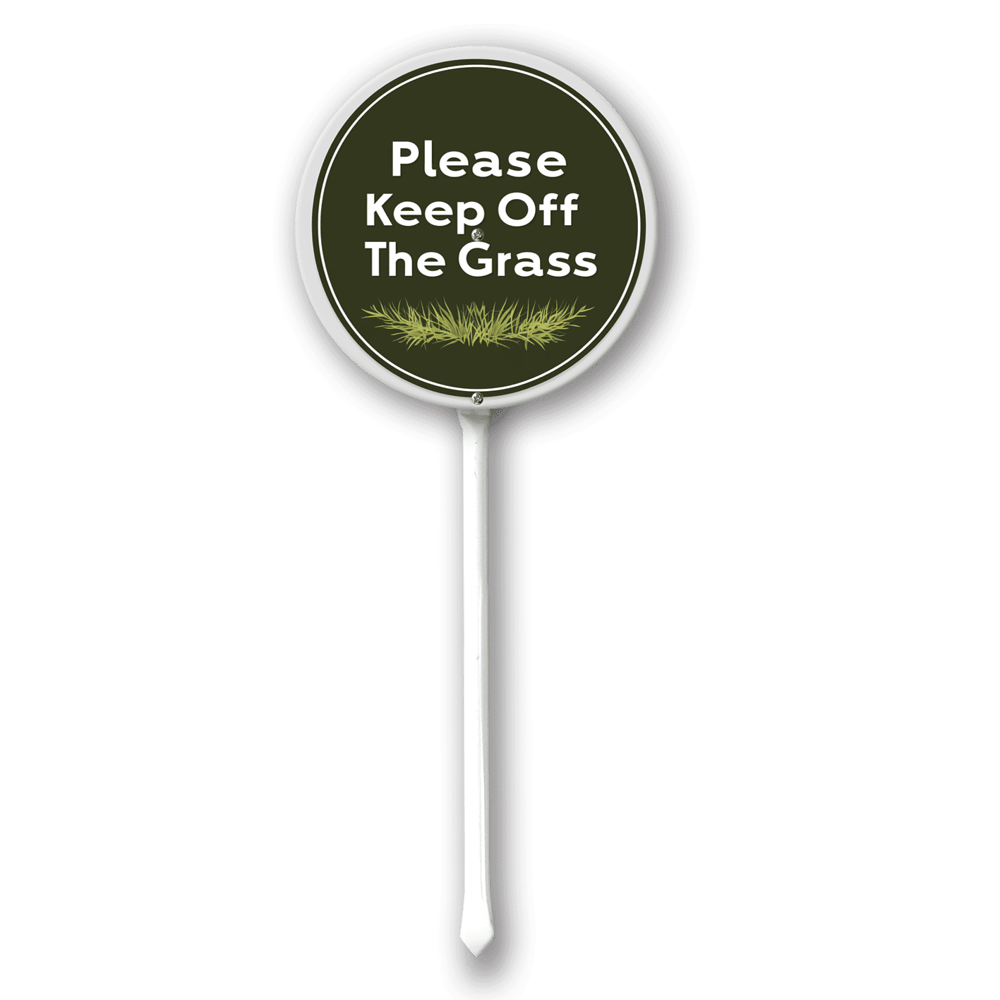 Eveokoki Please Keep Off The Grass Yard Sign Stake, Round Grass Warning ...