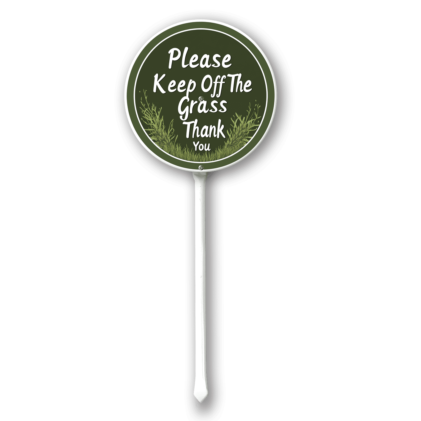 Eveokoki Please Keep Off The Grass Yard Sign Stake, Round Grass Warning ...