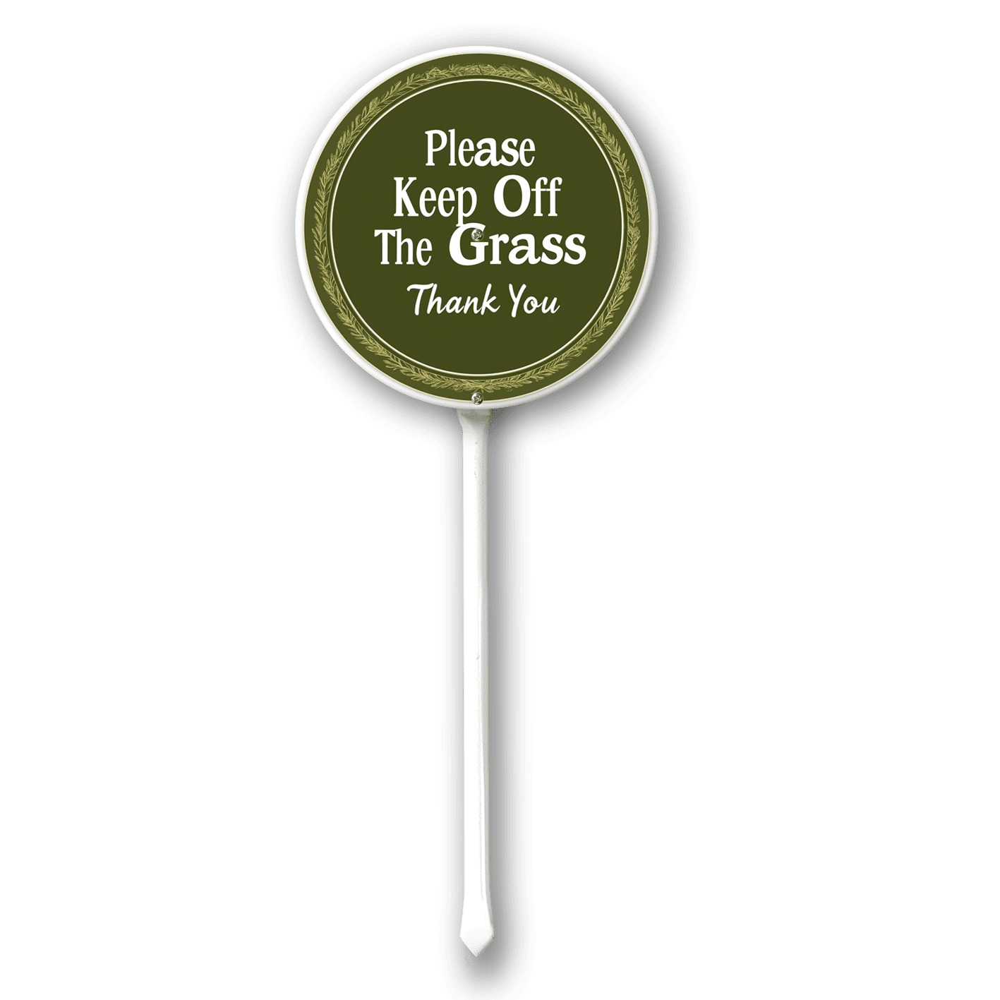 Eveokoki Please Keep Off The Grass Yard Sign Stake, Round Grass Warning ...