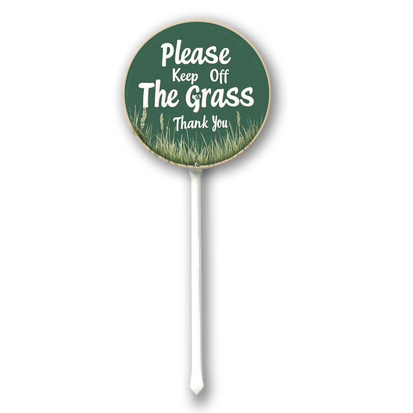 Eveokoki Please Keep Off The Grass Yard Sign Stake, Round Grass Warning ...