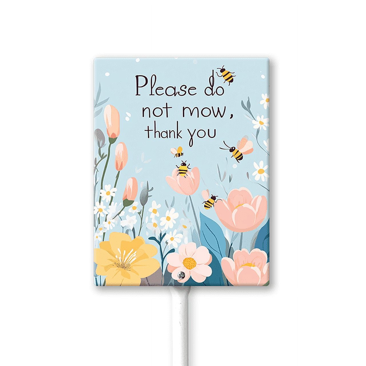 Eveokoki Please Do Not Mow Sign For Yard With Stake, Wildflowers Yard ...