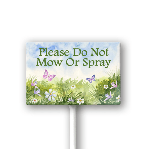 Eveokoki Please Do Not Mow Or Spray Yard Sign with Stakes 12×8in ...