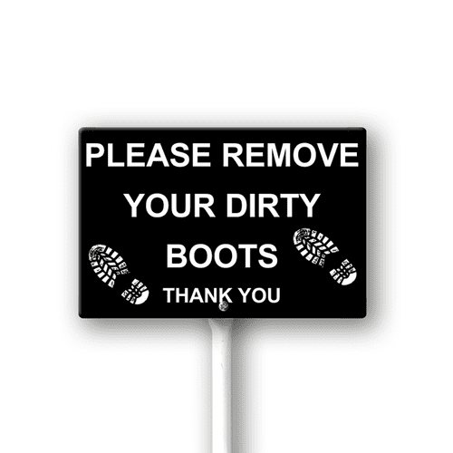 Eveokoki Please Remove Your Dirty Boots Thank You Sign With Stake For ...
