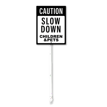 GoSports Neon Children's Slow Down Man! High Visibility Street Safety ...
