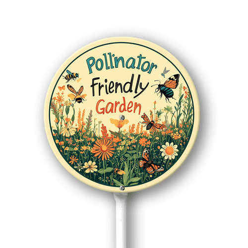 Eveokoki Pollinator Friendly Garden Sign with Stake Outdoor Aluminum ...