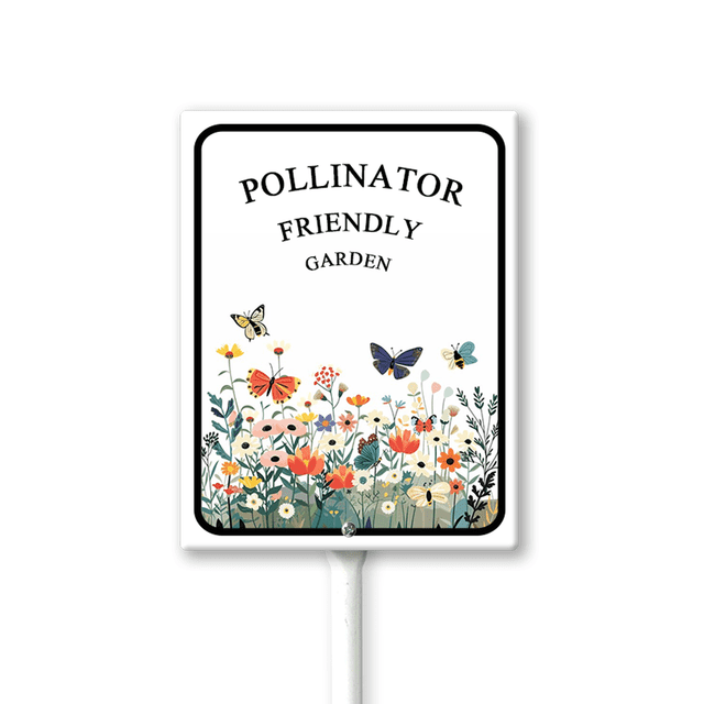 Eveokoki Pollinator Friendly Garden Yard Sign with Metal Stakes, 12in× ...