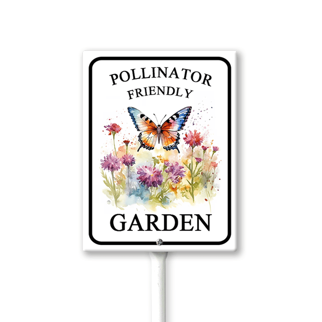 Eveokoki Pollinator Friendly Garden Yard Sign with Metal Stakes, 6in×4 ...
