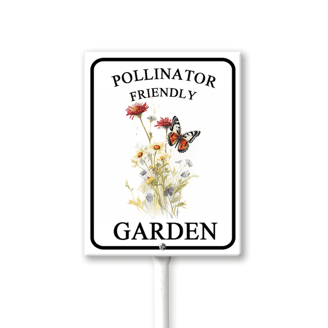 Eveokoki Pollinator Friendly Garden Yard Sign with Metal Stakes, 8.8in× ...